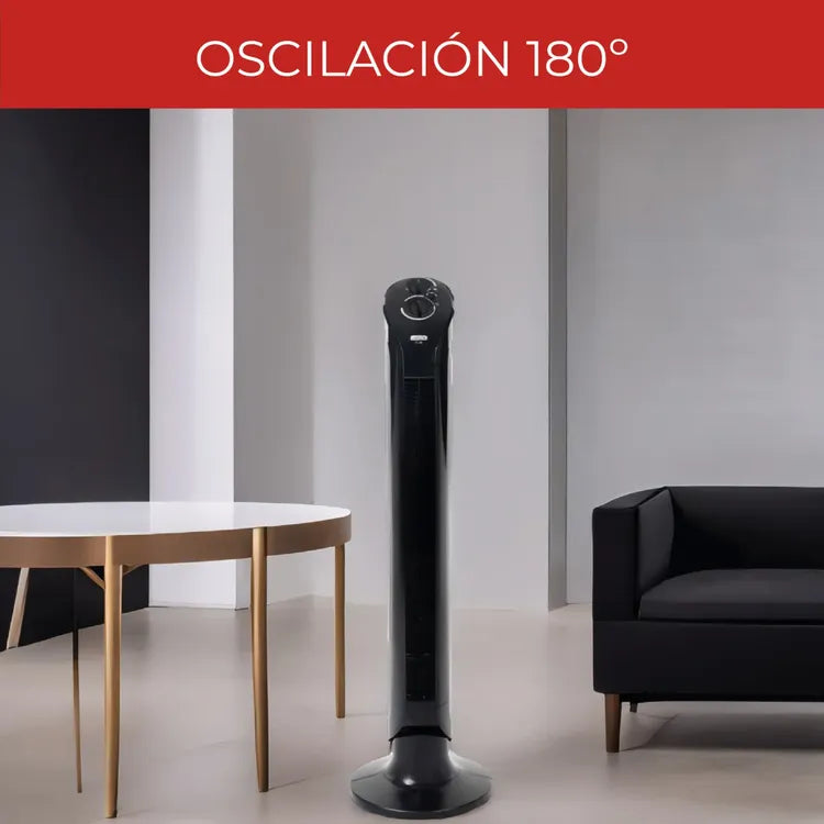 Ventilador de Torre Samurai, Negro – Virtual Muebles Flamingo
