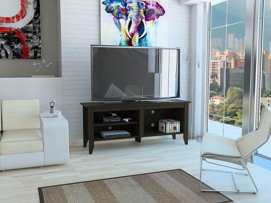 Mesa Para Tv Sarume, Wengue, con Variedad de Entrepaños – Virtual ...